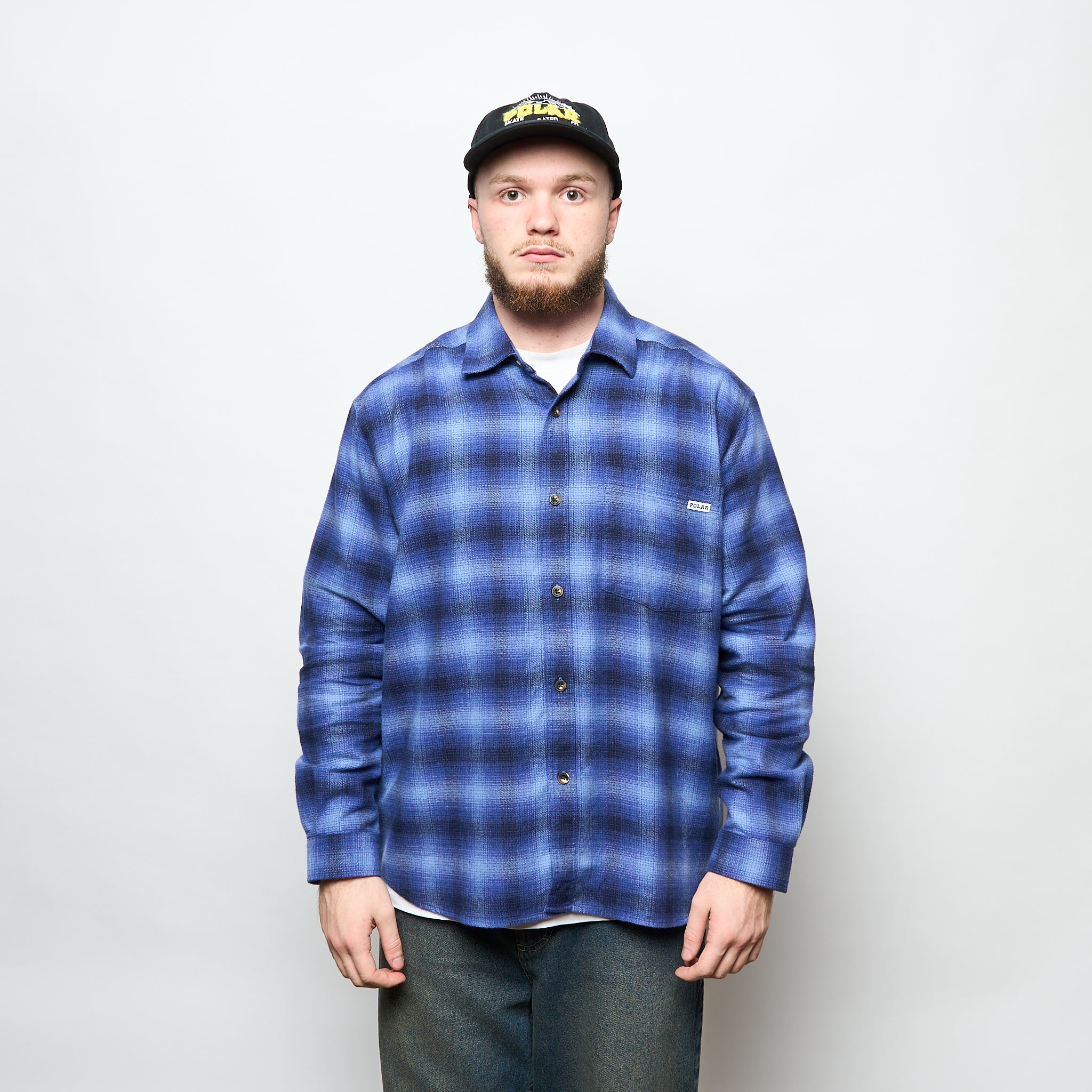 Polar Skate Co - Mitchell LS Shirt Shadow Check (Blue) – MILK STORE